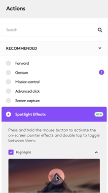 Spotlight Effects for Mice using Logi Options+ – Logitech Asistencia ...