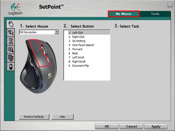 My Mx Revolution Cannot Be Customized Using Logitech Software Setpoint Logitech Support