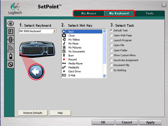 My Mx 3000 Cannot Be Customized Using Logitech Software Setpoint