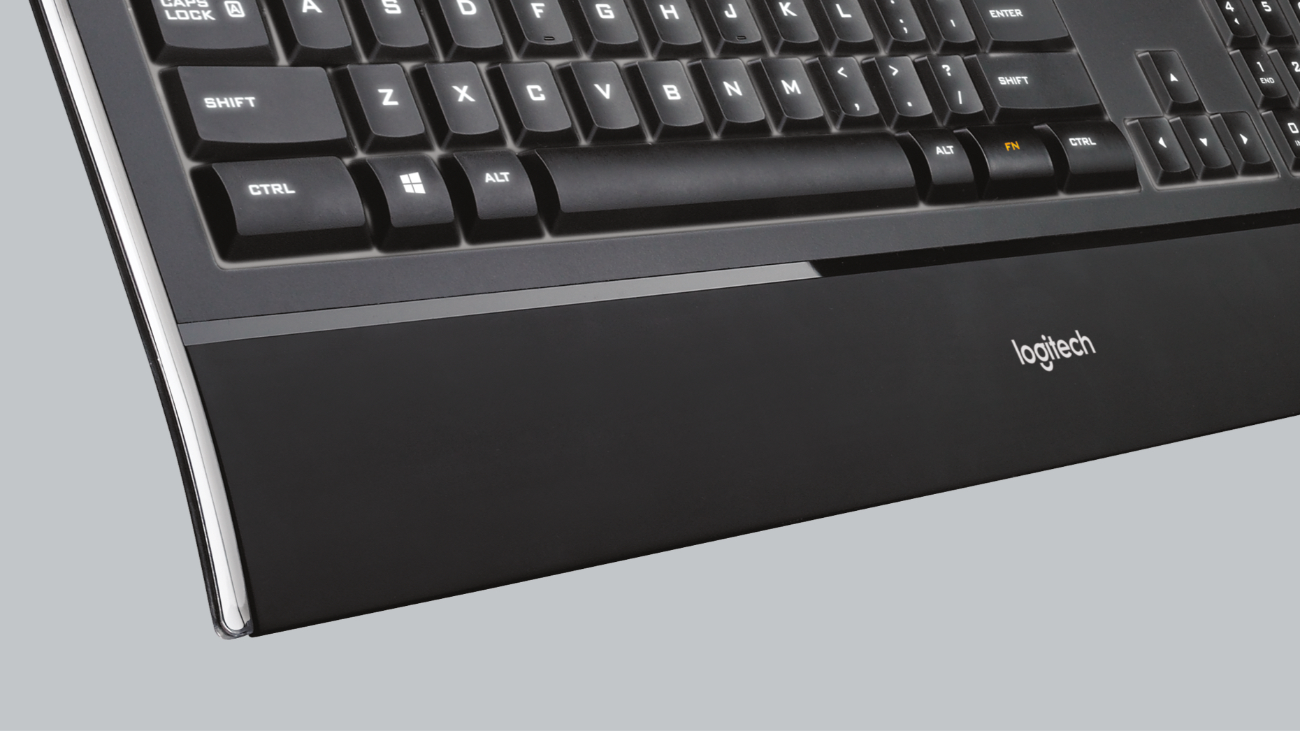 Pc Case Logitech Illuminated Ultrathin Keyboard K740 With Laser-Etched ...