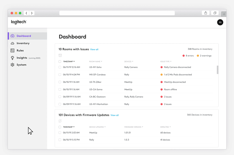 Video Conferencing Device Management: Logitech Sync